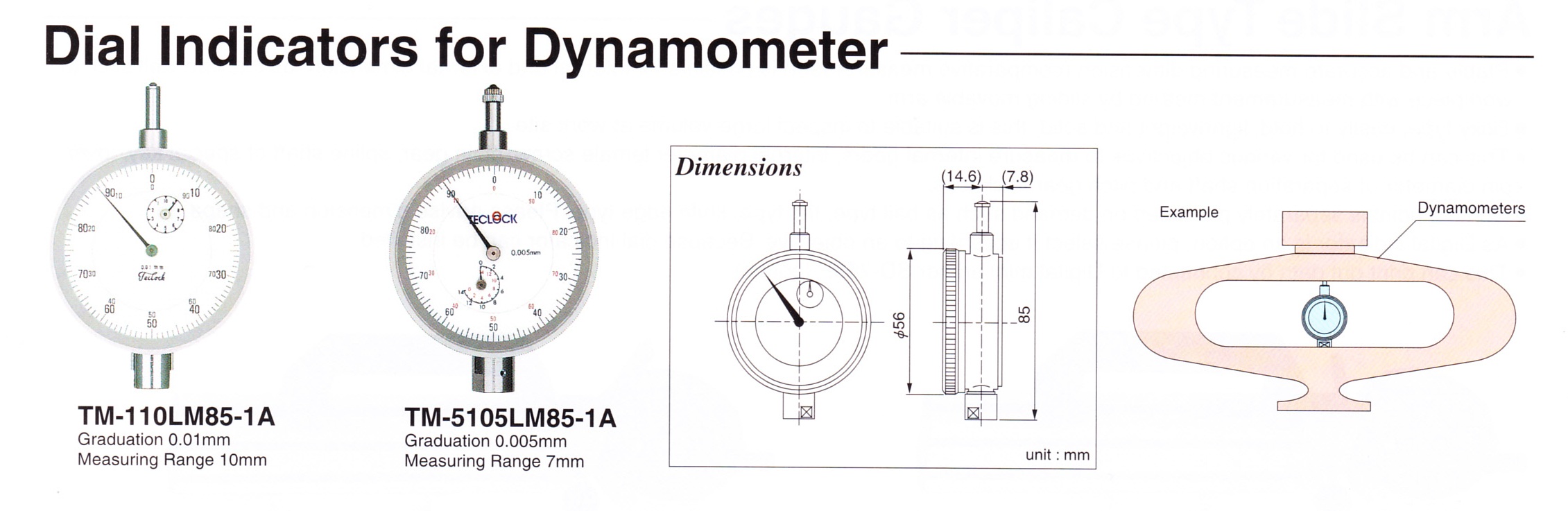 Ichiban Precision Sdn Bhd - Teclock - Teclock Dial Indicators for Dynamometer